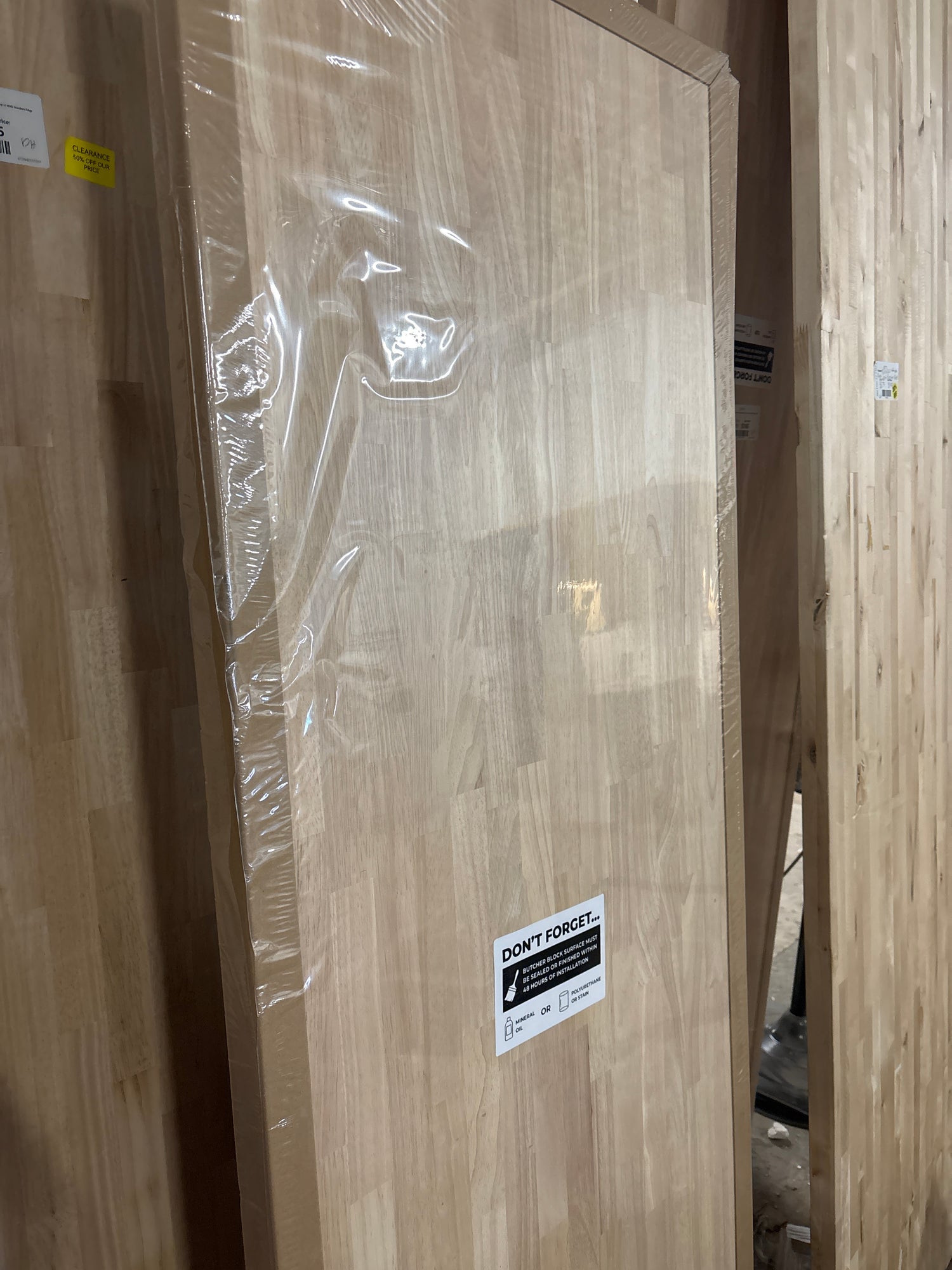 6 ft. L x 25 in. D Unfinished Hevea Solid Wood Butcher Block Counterto ...