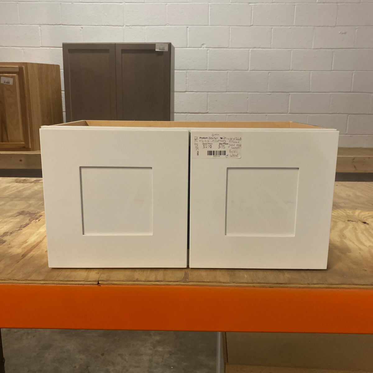 Newport 24 in. W x 12 in. D x 12 in. H Assembled Plywood Wall Bridge K ...