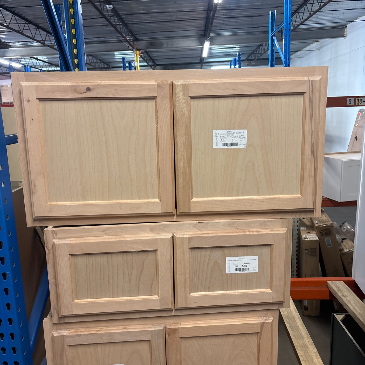 Recessed Panel 36 in. W x 12 in. D x 18 in. H Assembled Wall Bridge Ca ...