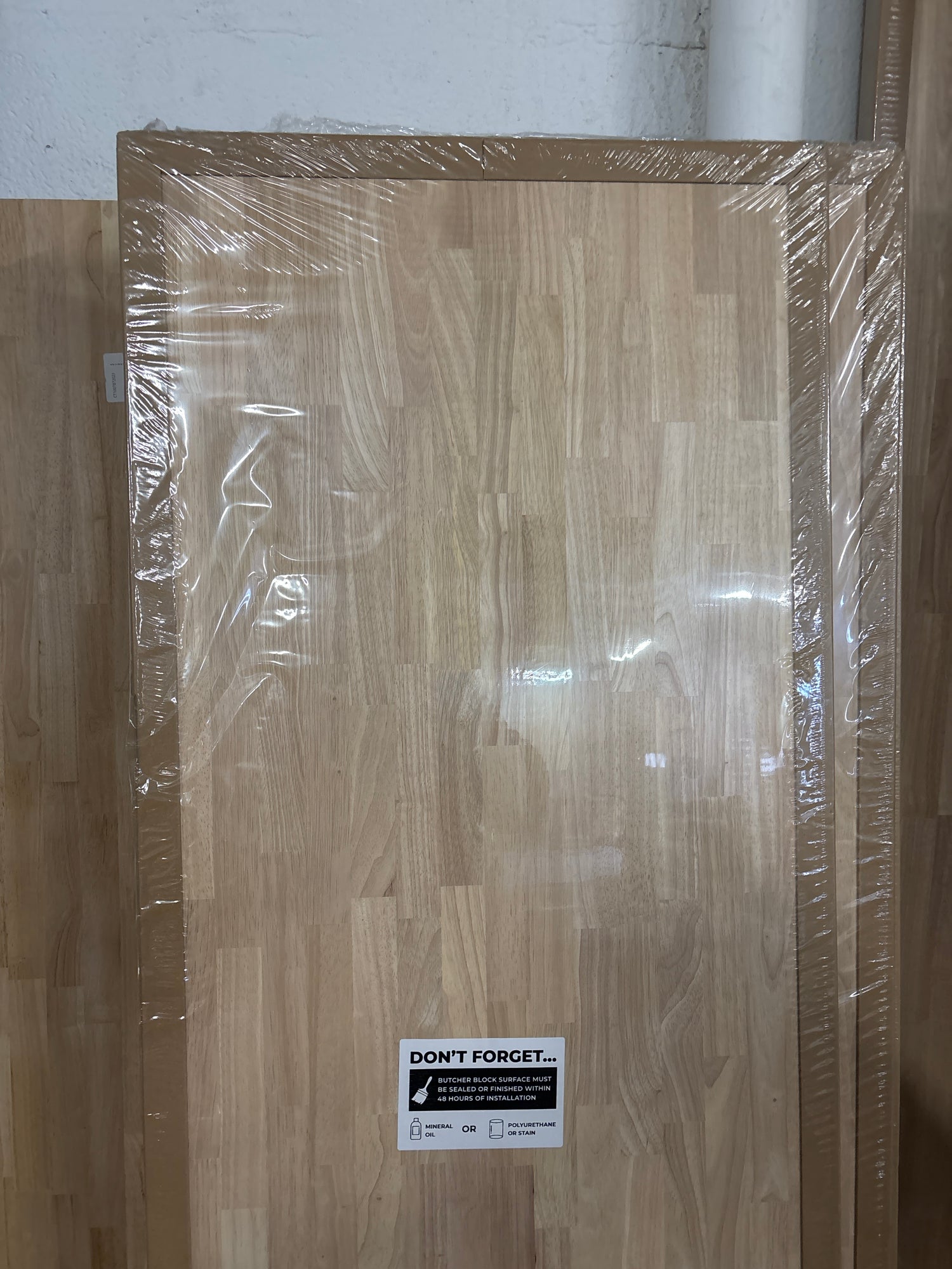 6 ft. L x 25 in. D Unfinished Hevea Solid Wood Butcher Block Counterto ...